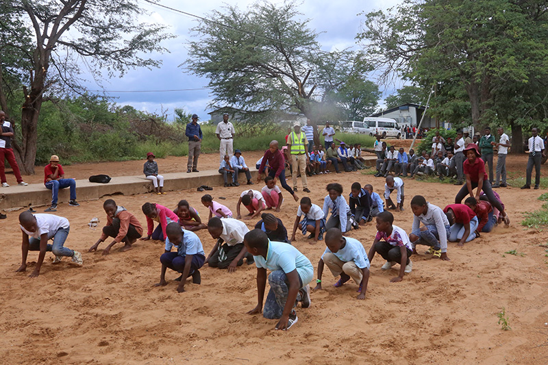 EWB leap frog race - Elephants Without Borders